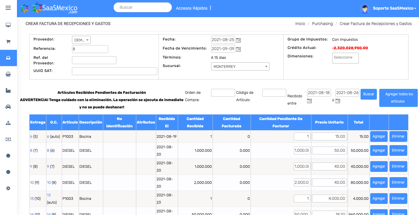 Compras y Gastos - Operam ERP