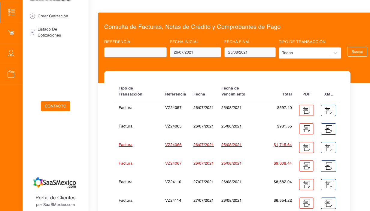 Portal de Clientes - Operam ERP