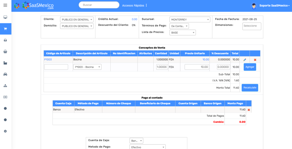 Punto de Venta - Operam ERP